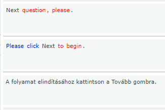 Translation results list
